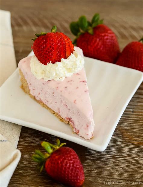 Easy No Bake Strawberry Cheesecake Recipe Creations By Kara