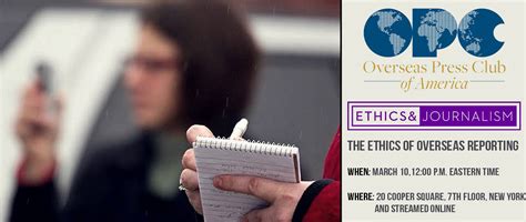 The Ethics Of Overseas Reporting Opc