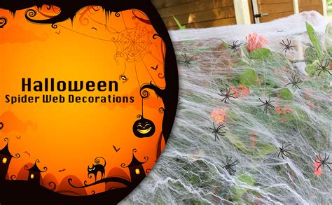 Hiview 1400sqft Halloween Spider Webs Decorations With 60
