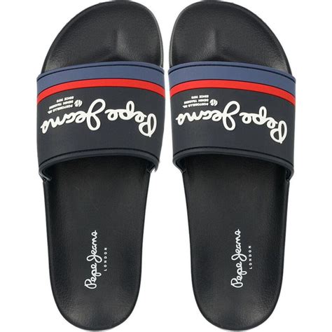 Pepe Jeans Ανδρικές Παντόφλες Καλοκαιρινές Κολυμβητηρίου Navy Μπλε