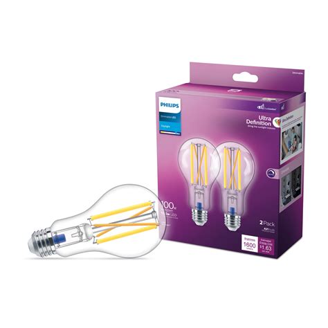 Brandclub Philips Ultra Definition Led 100 Watt A21 Light Bulb Clear