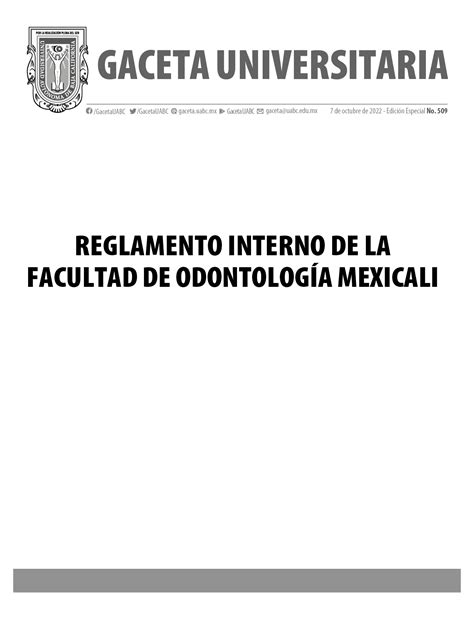 Gaceta 509 Edición Especial Gaceta Uabc