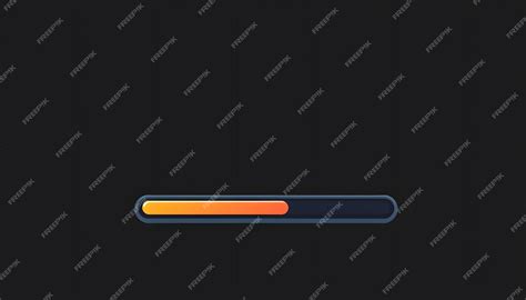 Vector Game Life Progress Bar Cartoon Ui Avatar Frame With Health And Score Graph On Dark