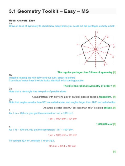 3 1 Geometry Toolkit Easy Ms Pdf Elementary Geometry Euclidean Geometry