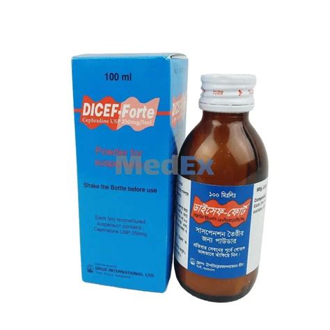 Dicef Forte 250 Mg5 Ml Suspension ডাইসেফ ফোর্ট ২৫০ মিগ্রা৫ মিলি সাসপেনশন Drug