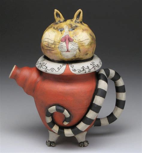 Kimberly Rorick Tea Pots Cat Teapot Ceramic Teapots