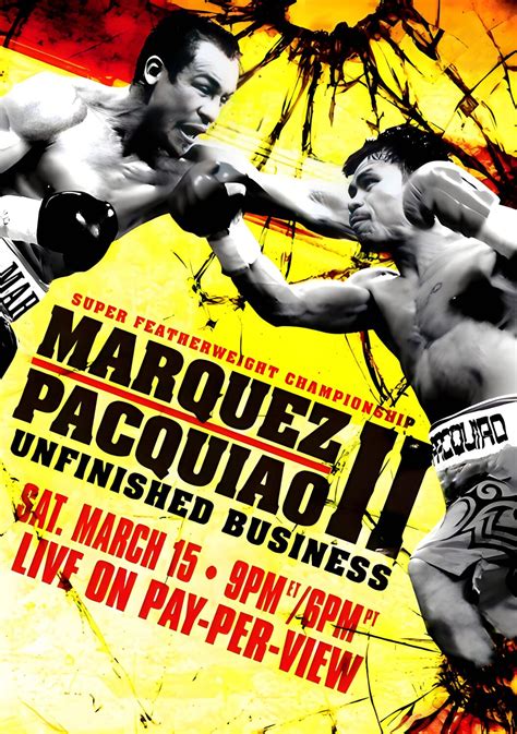 Juan Manuel Marquez Vs Manny Pacquiao Ii Poster