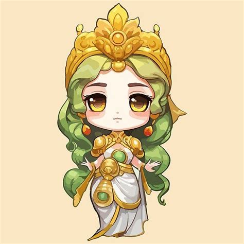 Chibi Pantheon Collection Hera Goddess Of Marriage Hera Goddess Chibi Gaia Goddess