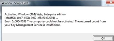 It Shows 0xc004f038 Error While Activating The Keys