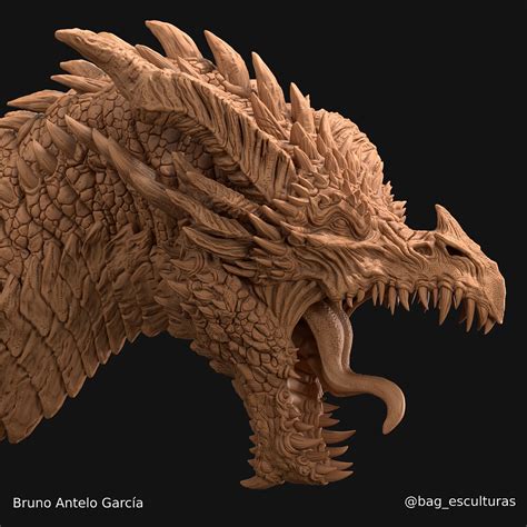 Dragon Bust Zbrushcentral
