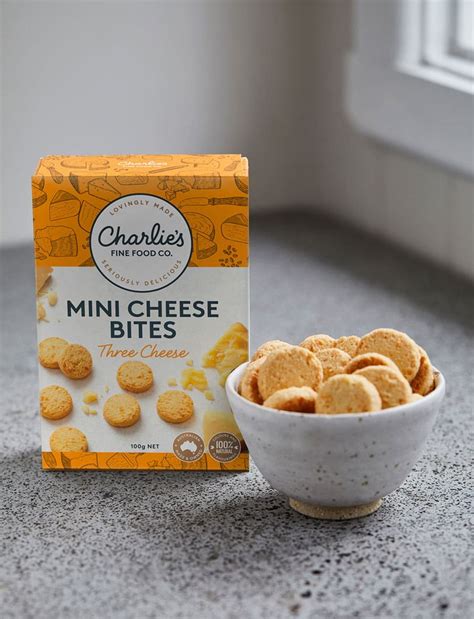 Three Cheese Mini Cheese Bites 100g Charlies Fine Food Co