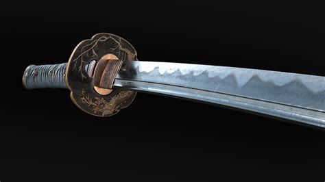 Artstation Realistic Ōdachi Samurai Sword