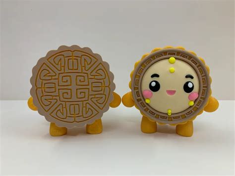 Cute Cartoon Mooncake Figurine Adorable Mooncake T Box Mid Autumn