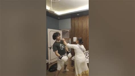 Mom Vs Son Boxing 🥊 Funny Defence 😂 Youtube