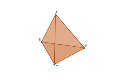 a tetrahedron is a solid with four vertices p q r and s quizlet