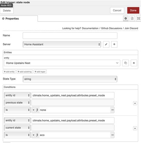 Node Red Trigger State Note Not Working Node Red Home Assistant