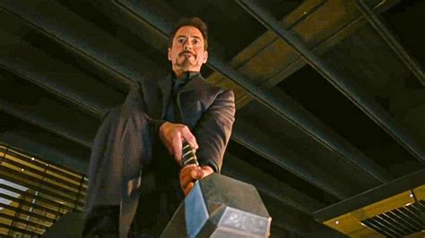 Avengers Trying To Lift Thors Hammer Scene Avengers Age Of Ultron