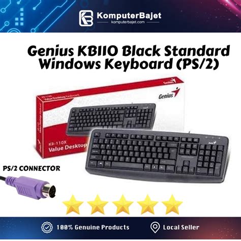 Gen Kb110x Genius Kb110 Black Standard Windows Keyboard Ps 2 For Windows Me Xp 7 Dos Shopee