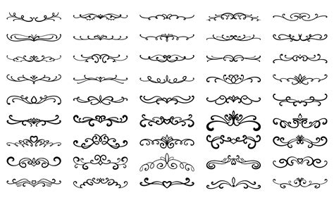 Premium Vector Vector Vintage Divider Set Retro Line Text Page Separator