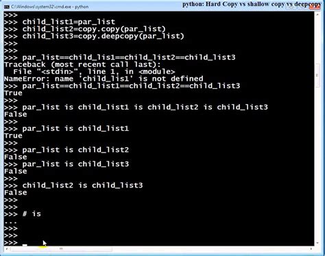 Differences Between Hardcopy Shallowcopy And Deepcopy In Python Youtube
