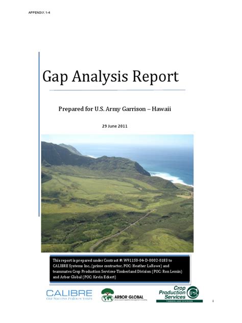Gap Analysis Report Prepared For Us Army Garrison Hawaii Pdf
