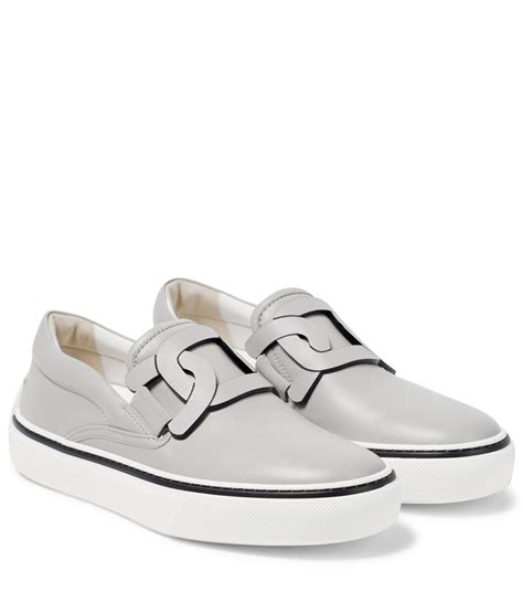 Tods Slip In Leather Sneakers Tods