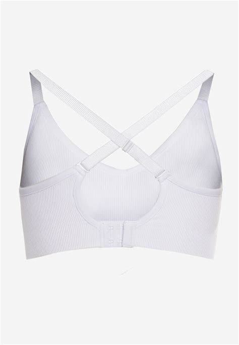 Biały Sportowy Biustonosz Z Ramiączkami Na Krzyż Goolia Renee