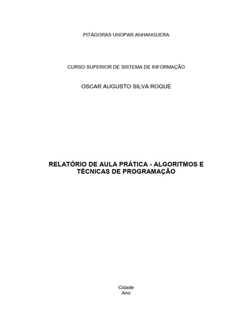 Algoritmos E Técnicas De Programação Pdf
