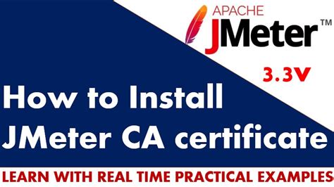 Jmeter Tutorial How To Install Jmeter Ca Certificate For Recording Youtube