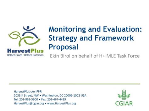 Ppt Monitoring And Evaluation Strategy And Framework Proposal