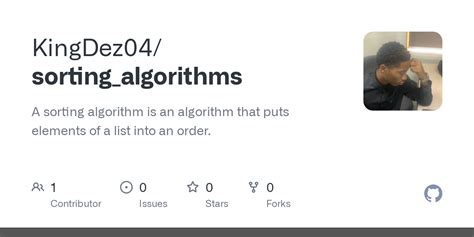 github kingdez04 sorting algorithms a sorting algorithm is an algorithm that puts elements of
