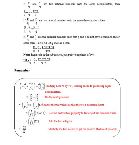 Adding And Subtracting Rational Numbers