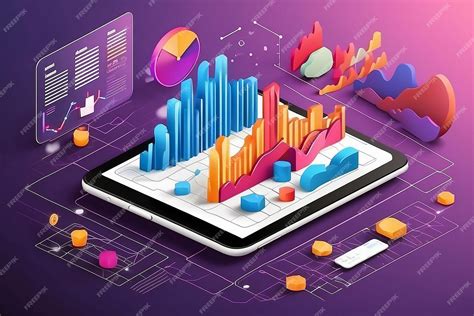 Premium Photo Online Statistics And Data Analytics Isometric