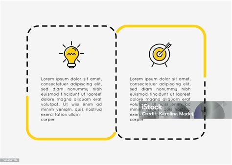 Business Infographic With 2 Options Flowchart Vector Stock Illustration