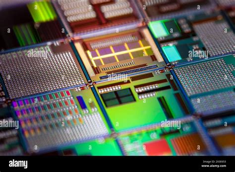 Silicon Semiconductor Wafer Close Up In Electronics A Wafer Also