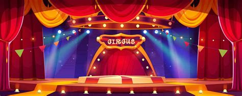 Circus Cartoon Stage With Ring Vector Background 23869647 Vector Art At