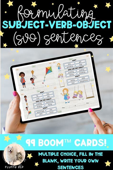 Subject Verb Object Svo Sentences Subject And Verb Sentence