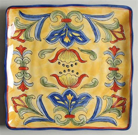 Yellow Talavera Square Salad Plate By Maxcera Corp Replacements Ltd