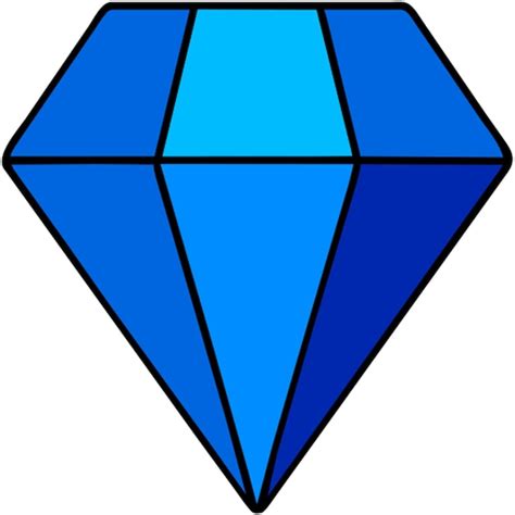 Premium Vector Simple Blue Gem Icon