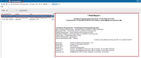 View Transfusion Related Medications And Special Requirements Provider