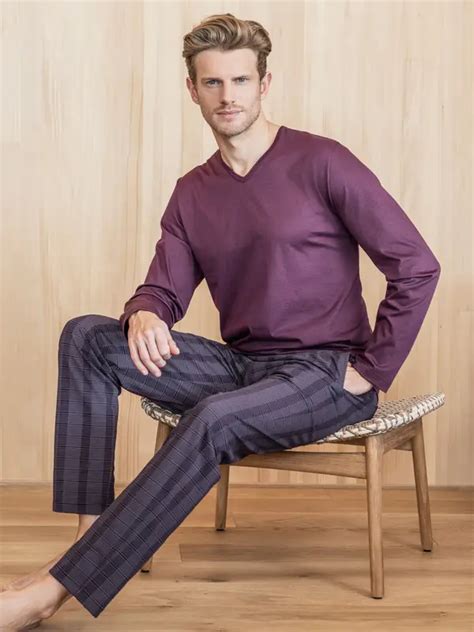 Isa Fashion Pyjama Aubergine Isa Bodywear Underwear Shop