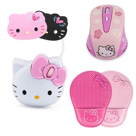 24ghz Hello Kitty Mouse E Conjunto De Mouse Pad Kitty Mouse Pad Kitty