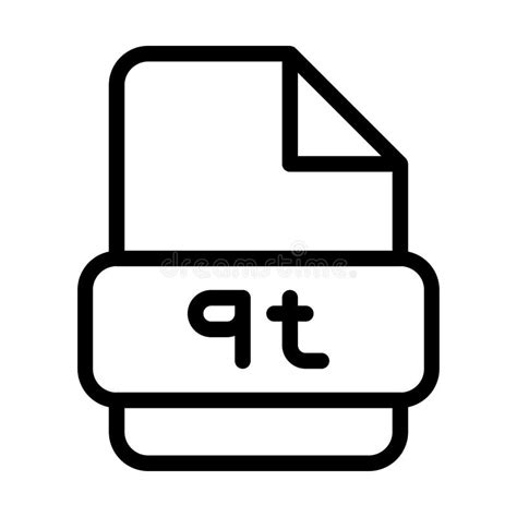 qt file icon type files sign outline symbol design icons format type