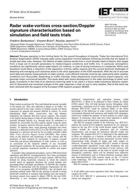 pdf radar wake vortices cross section doppler signature
