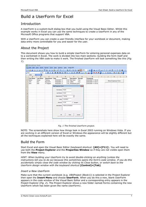 Create Formsexcel PDF