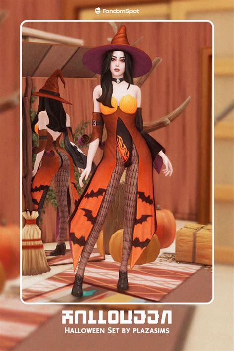 Halloween Set By Plazasims Ts4 Cc Matching Halloween Costumes Sims