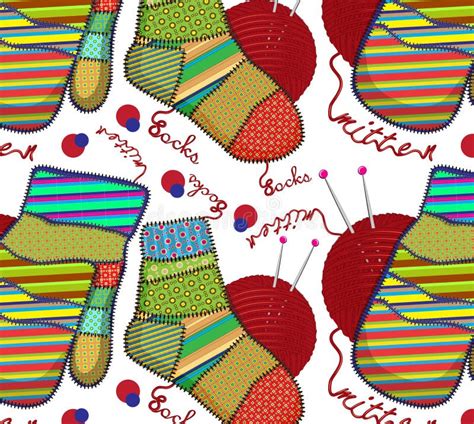 Texture Sock Stock Vector Illustration Of Gloves Thread 40091372