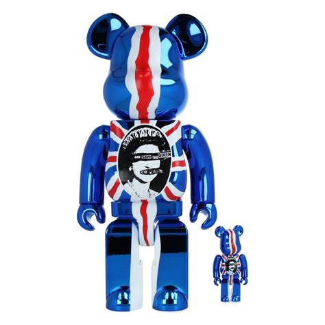 400 And 100 Bearbrick Set Sex Pistols God Save The Queen Chrome E Mintyfresh