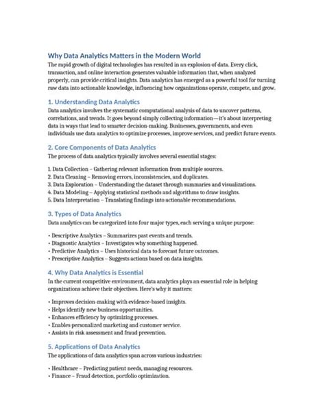 Data Analytics And Its Importance In Modern Worldpptx