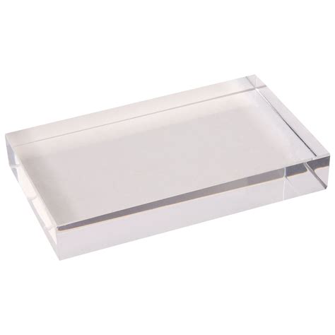 Eisco Acrylic Rectangular Block 115 X 65 X 18mm Home Styles Uk Sales